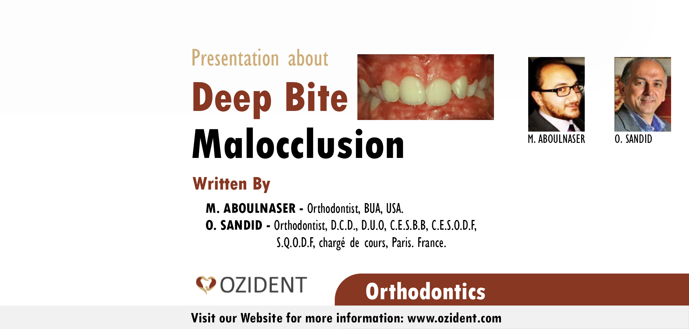 Orthodontics: Deep bite Malocclusion - OziDent